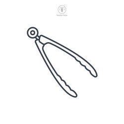 Tong icon symbol isolated on white background Vector Image