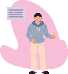 Asian man cartoon cultural diversity Royalty Free Vector