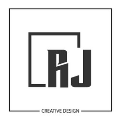 Initial letter rj logo template design Royalty Free Vector