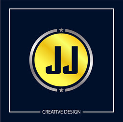 Initial letter jj logo template design Royalty Free Vector