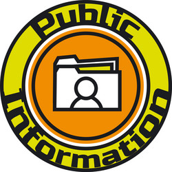 Public information sign on white background Vector Image