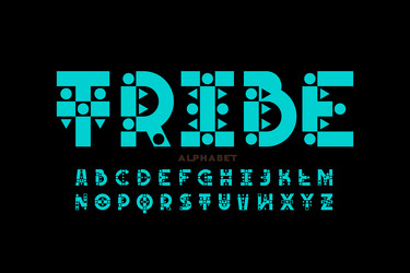Tribal style font Royalty Free Vector Image - VectorStock