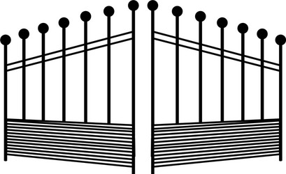 Open gate logo Royalty Free Vector Image - VectorStock