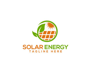 Renewable energy and solar tech logo designs Vector Image