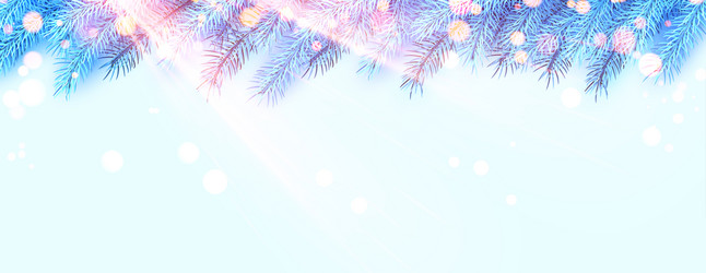 Horizontal morning white banner with blue Vector Image