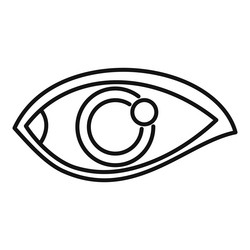 Human eye icon outline view look Royalty Free Vector Image