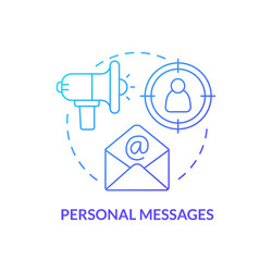 Personal messages turquoise concept icon Vector Image