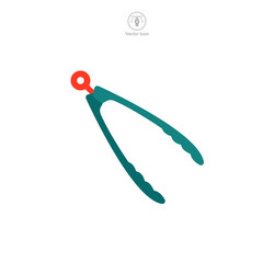 Tong icon symbol isolated on white background Vector Image