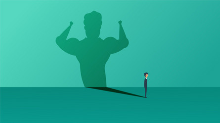 Business ambition leader man concept superman Vector Image