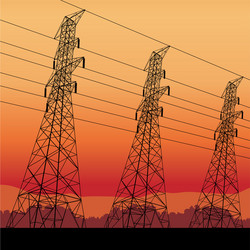 Electrical power lines Royalty Free Vector Image