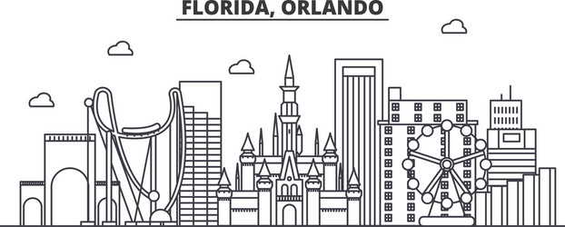 Orlando Florida Skyline Vector Images (over 100)