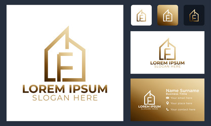 Letter f i logo designs inspiration isolated Vector Image