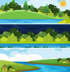 Day and night nature scene Royalty Free Vector Image