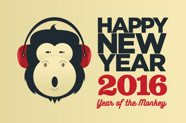 Monkey year 2016 Royalty Free Vector Image - VectorStock