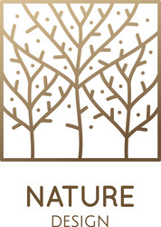 Horizontal rectangle rectangular tree branch leaf Vector Image