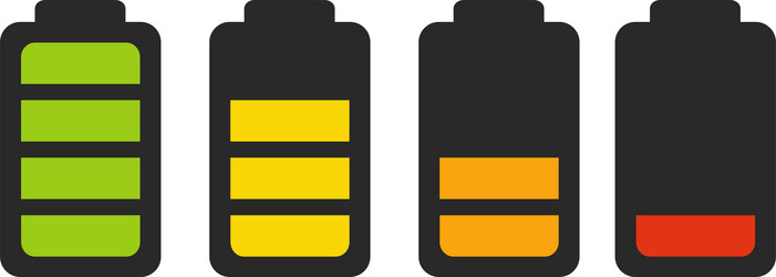 Battery level indicators Royalty Free Vector Image