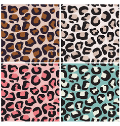 Leopard print repeat pattern design with pink Vector Image