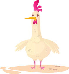 Cartoon big fat hen isolated on a white Royalty Free Vector