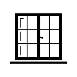 Set windows line icon architecture elements Vector Image