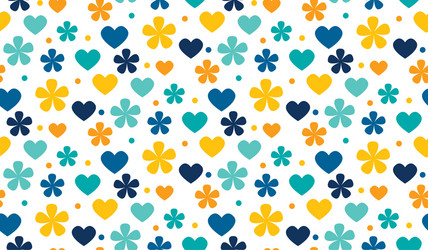 Abstract decorative polka dot flower silhouettes Vector Image