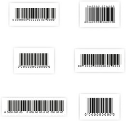 Shipping barcode label sticker template Royalty Free Vector