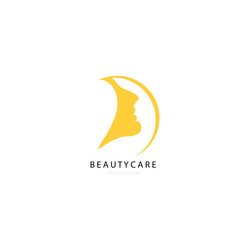 Beauty care logo design Royalty Free Vector Image