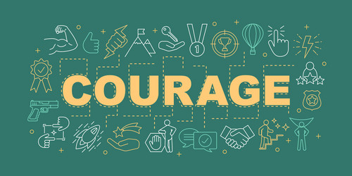 Courage concept icon Royalty Free Vector Image