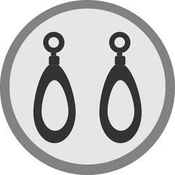 Earring shape template black shadow of earrings Vector Image