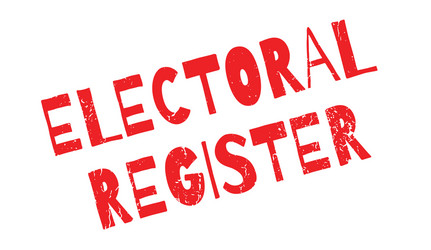 Electoral register rubber stamp Royalty Free Vector Image