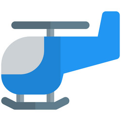 Helicopter flying with rotary wings Royalty Free Vector