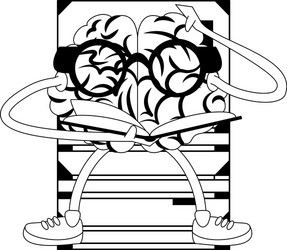 Human brain intelligence and creativity cartoons Vector Image