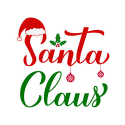 Dear santa calligraphy hand lettering isolated Vector Image