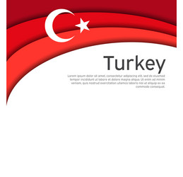 Turkey flag background abstract turkish flag card Vector Image