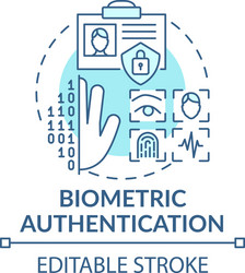 Biometric authentication concept icon Royalty Free Vector