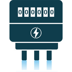 Electrical panel residential glyph icon Royalty Free Vector
