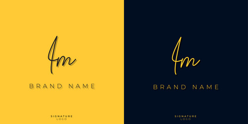 Luxury initial letters im logo design Royalty Free Vector