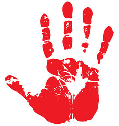 Red hand print Royalty Free Vector Image - VectorStock