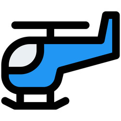 Helicopter flying with rotary wings Royalty Free Vector