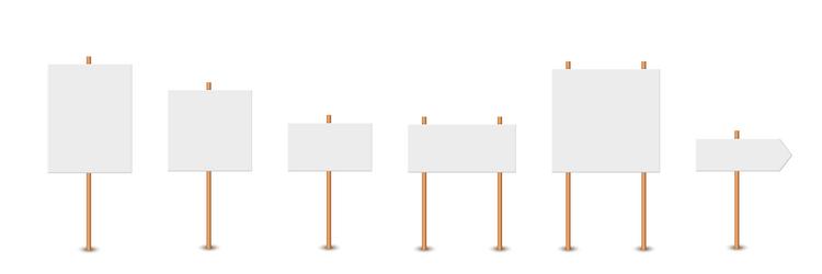 Picket sign demonstration banners public Vector Image