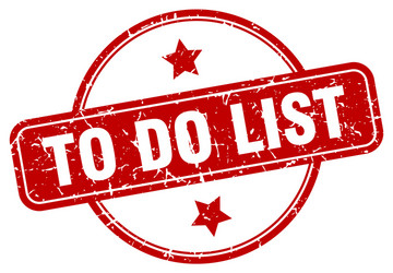 To do list stamp Royalty Free Vector Image - VectorStock