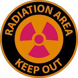 Warning radiation area keep out sign on white Vector Image