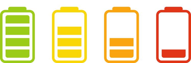 Battery level indicators Royalty Free Vector Image