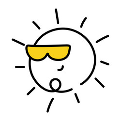 Cool sun Royalty Free Vector Image - VectorStock