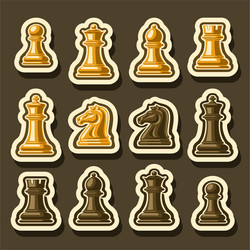 Set of chess pieces Royalty Free Vector Image - VectorStock