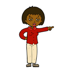 Comic cartoon woman telling off Royalty Free Vector Image