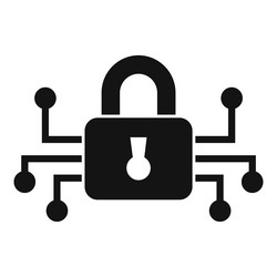 Code padlock icon simple cipher data Royalty Free Vector