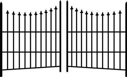 Open gate logo Royalty Free Vector Image - VectorStock