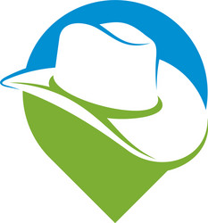 Point hat logo design creative Royalty Free Vector Image