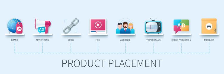 Product placement infographics linear icons Vector Image
