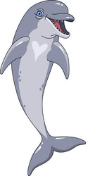 Angry dolphin cartoon Royalty Free Vector Image